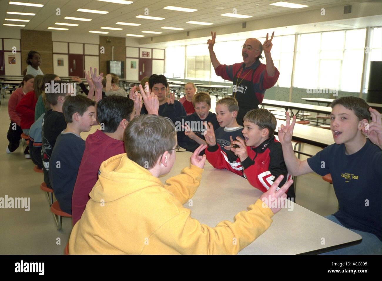 Students singing in classroom hi-res stock photography and images - Alamy