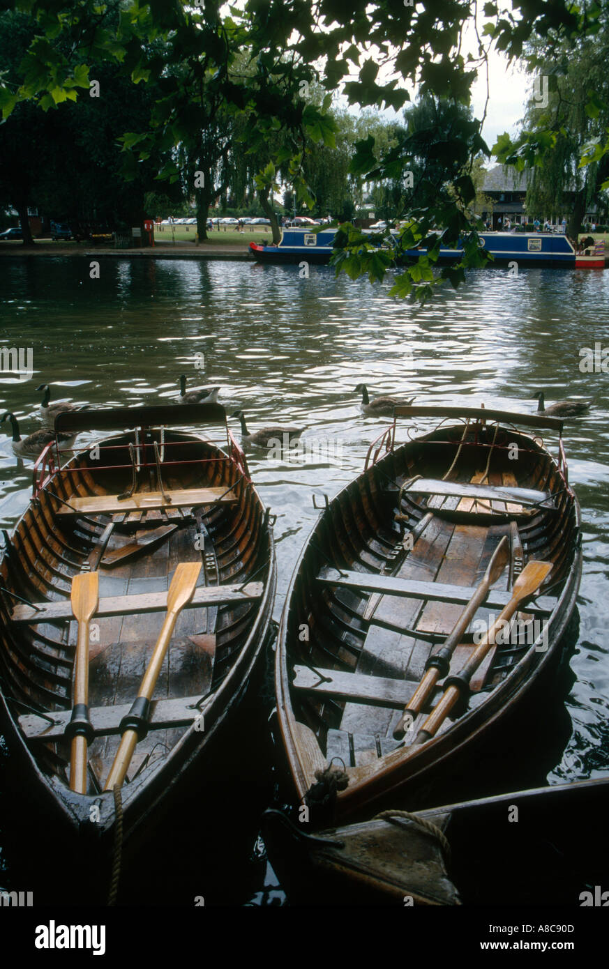 Rowboats on River Avon Stratford upon Avon Stock Photo - Alamy