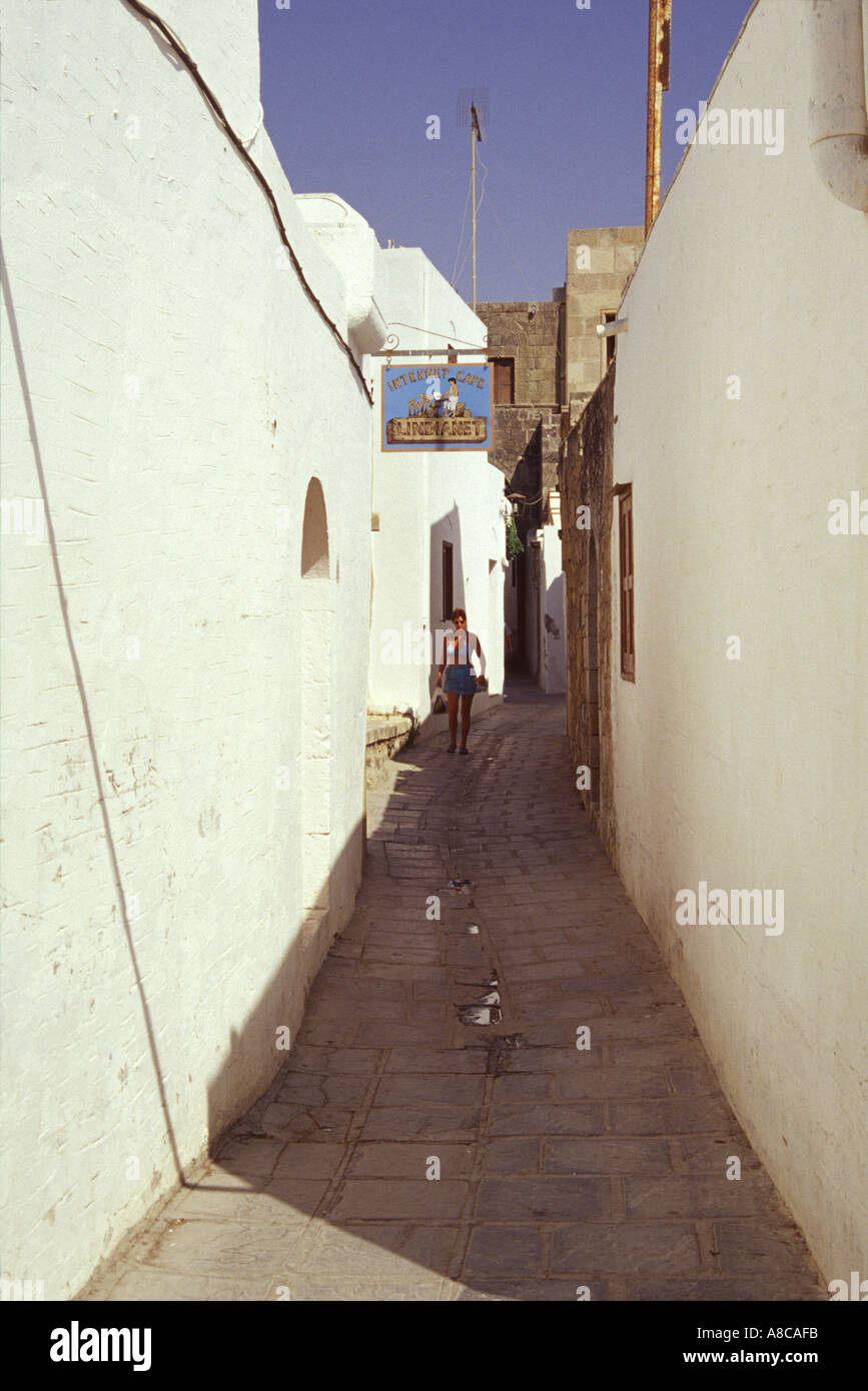 Lindos cafe hi-res stock photography and images - Alamy