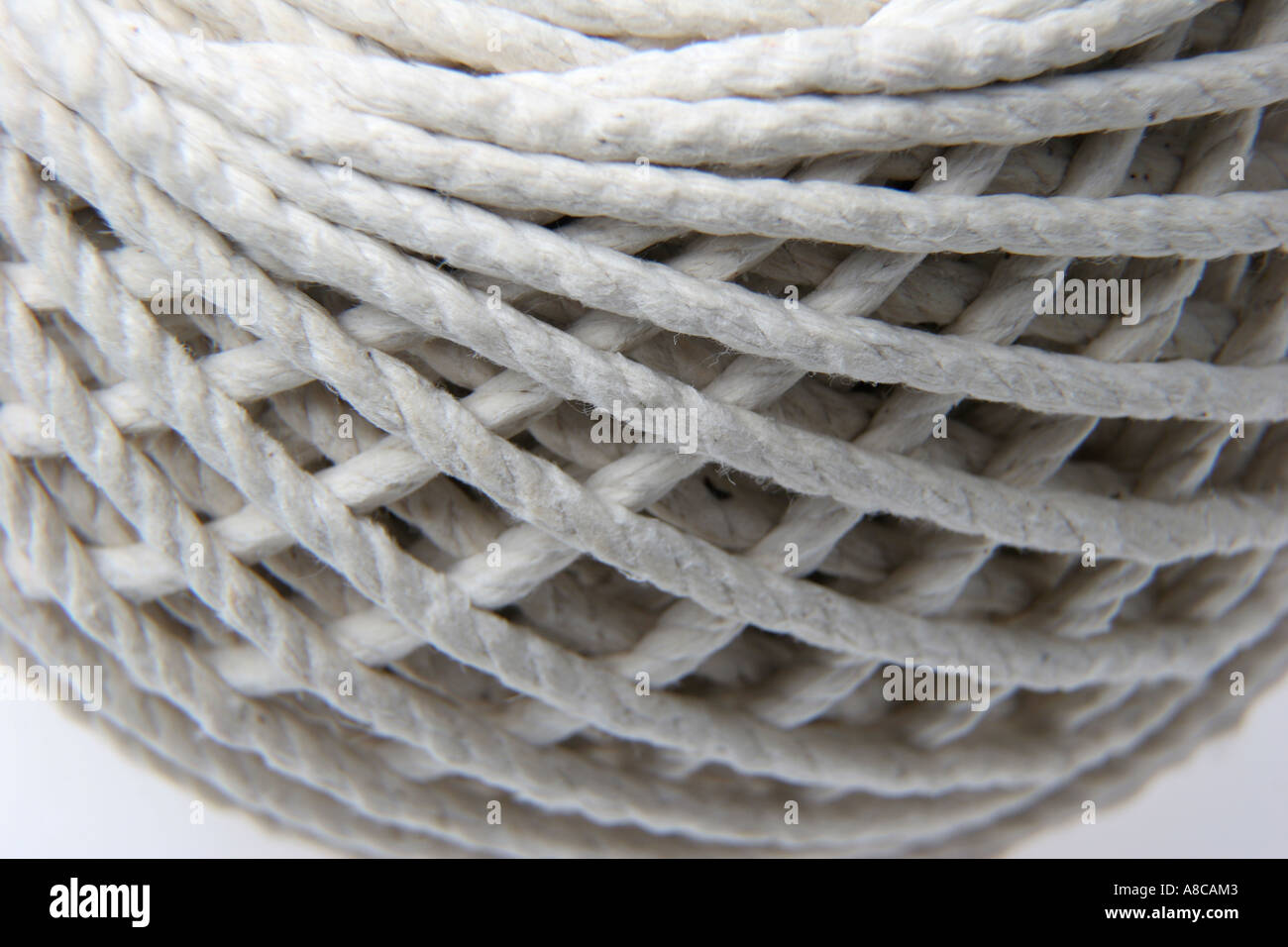 Studio close up of a ball of string against a white background Stock ...