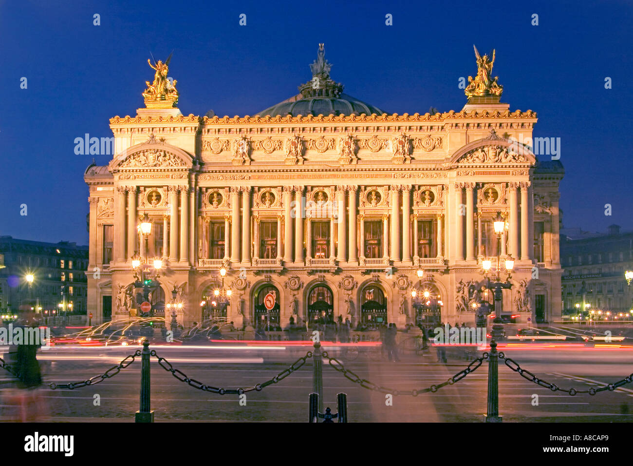 France Paris opera garnier at night Stock Photo - Alamy