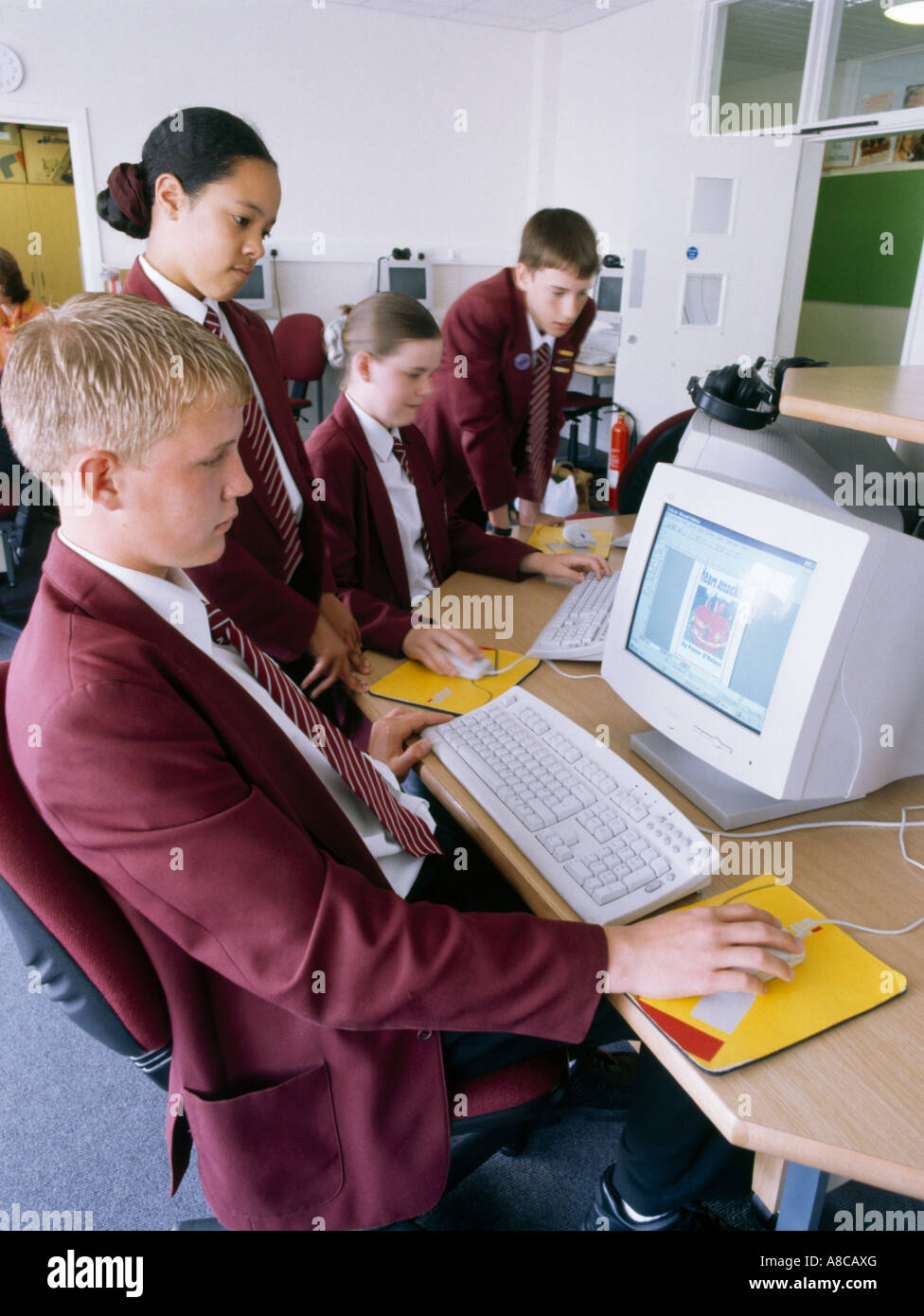 High School Computer Class Stock Photo - Alamy