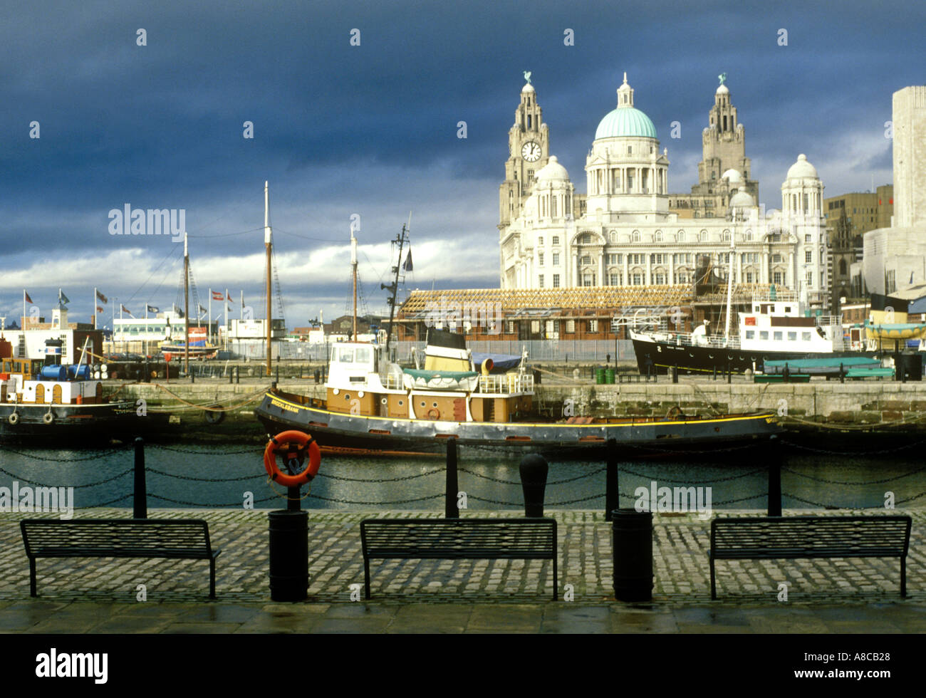 liverpool waterfront skyline England UK Stock Photo - Alamy