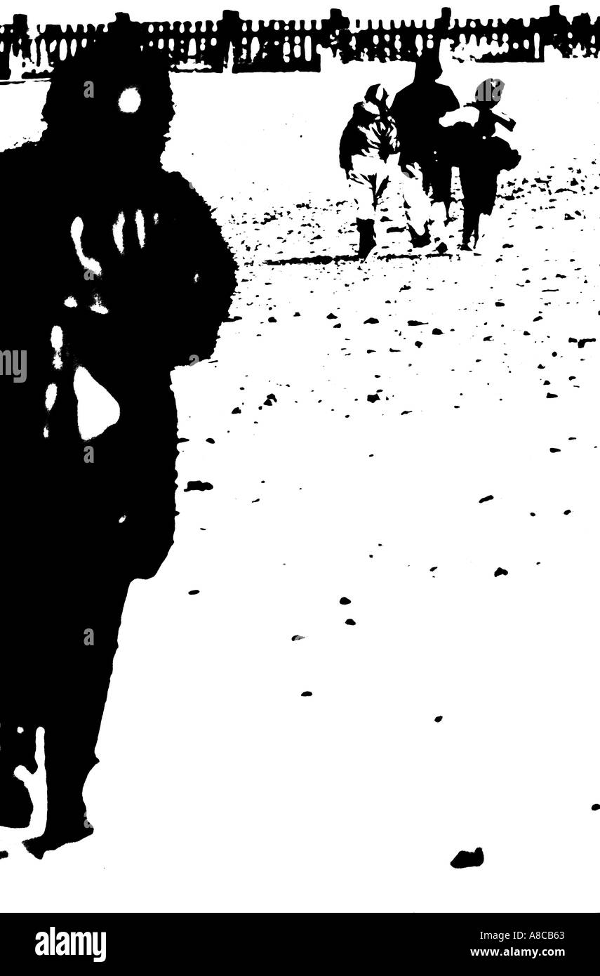 Figure Stalking family group Stock Photo - Alamy