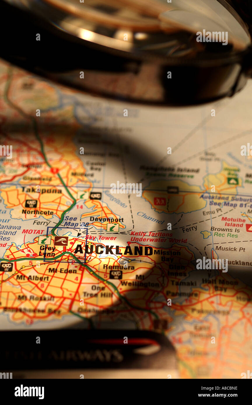 Focussing on Auckland New Zealand. Southern hemisphere Stock Photo - Alamy