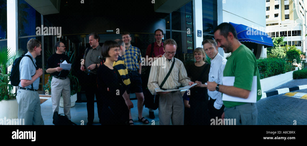 Abu Dhabi UAE Tourists In City Stock Photo - Alamy