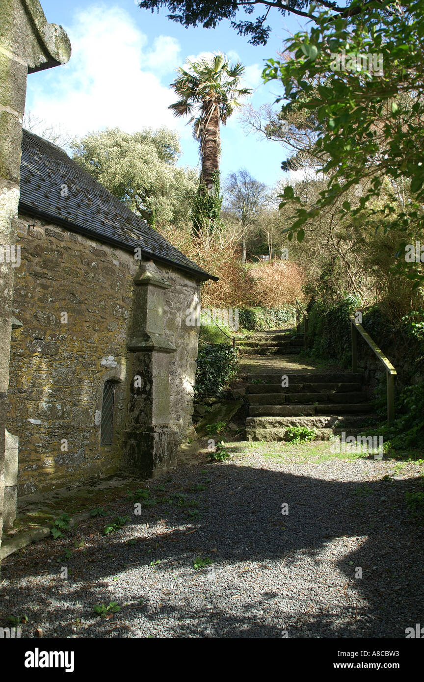Church of St Anthony in Meneage Cornwall England UK United Kingdom GB ...