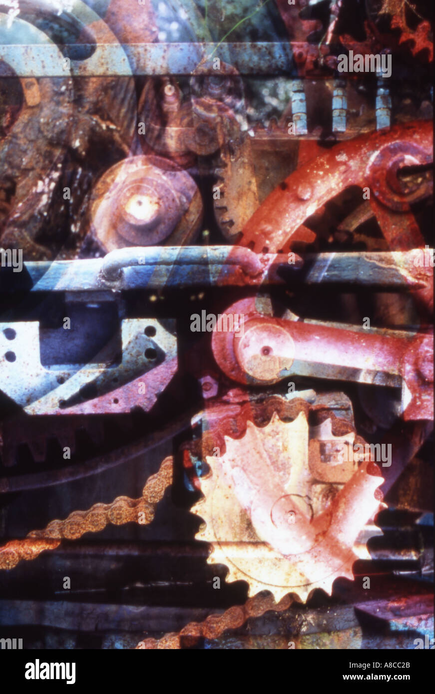 Abstract of machinery cogs Stock Photo - Alamy