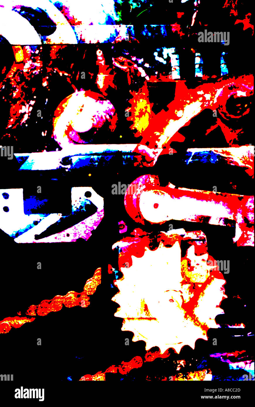 Machinery cogs montage Stock Photo - Alamy