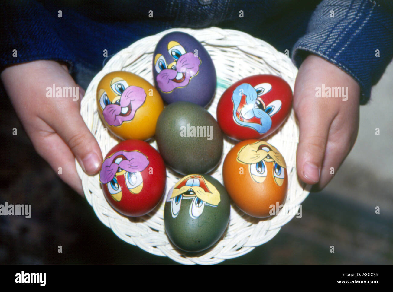 colored eggs dishe ready to hide easter time beirut lebanon Stock Photo ...