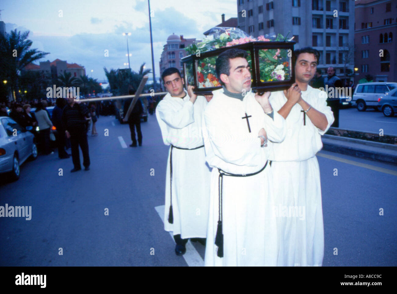 good friday procession beirut lebanon Stock Photo - Alamy