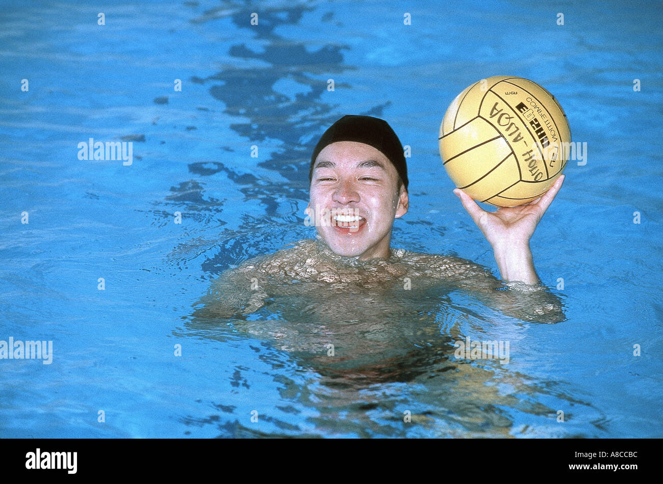 Sports in PARIS France French "Young Asian Man" Playing "Water Polo ...