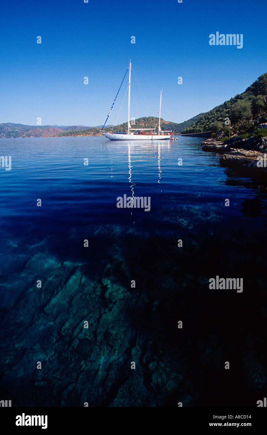 Sailboat Fethiye Bay Turkey Stock Photo - Alamy