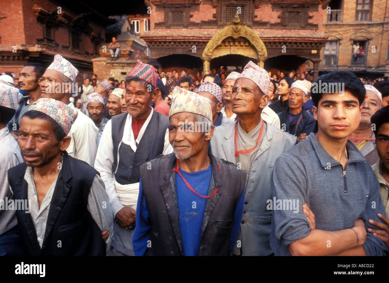 Newari Men at New Year festival in Bhaktapur Nepal Stock Photo - Alamy