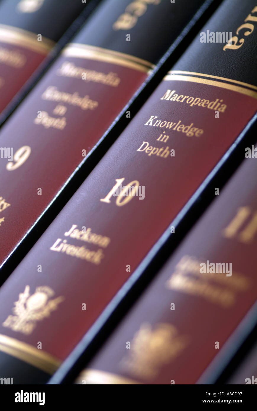 Volumes of an encyclopedia Stock Photo - Alamy
