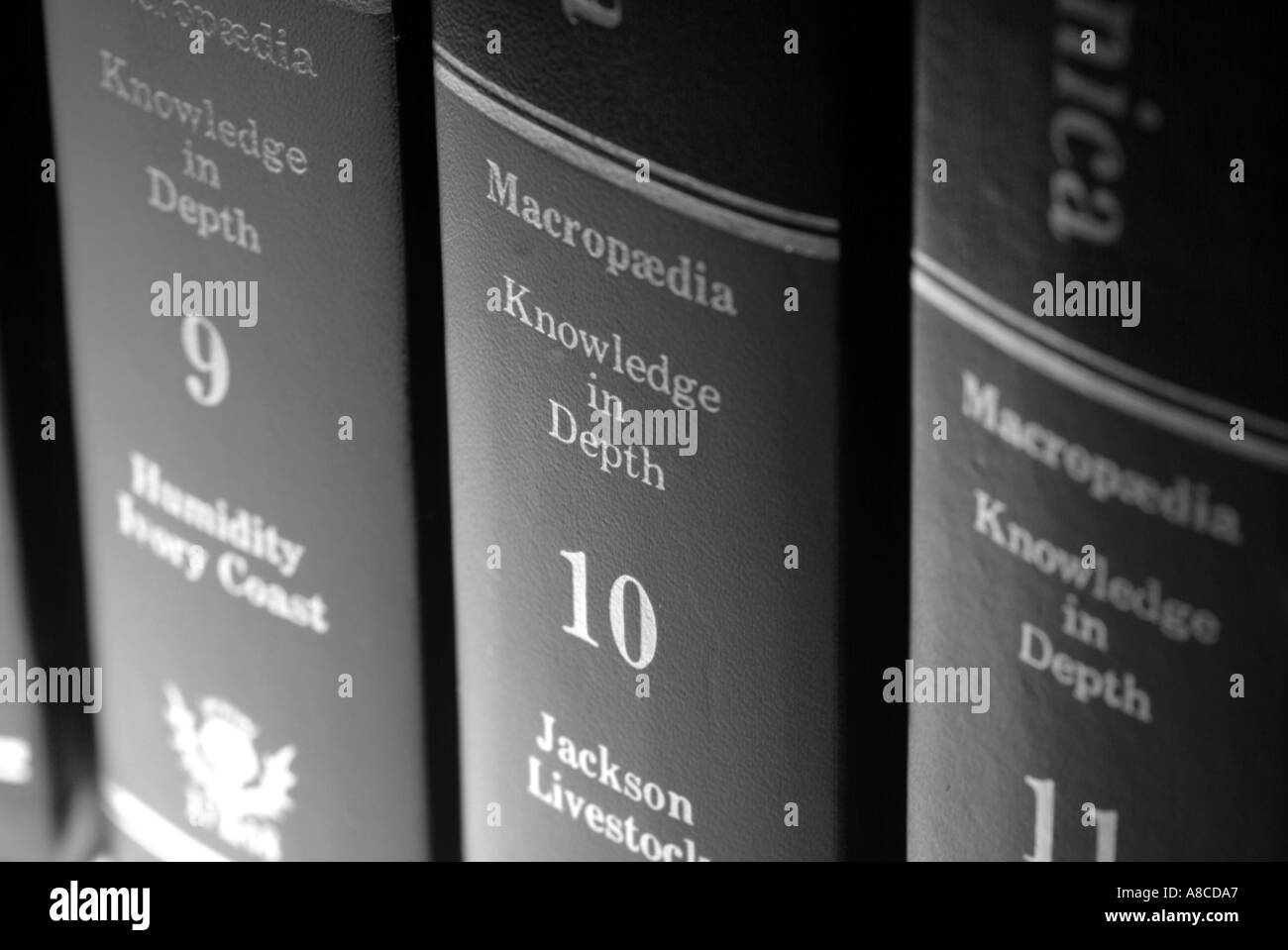 Volumes of an encyclopedia Stock Photo - Alamy