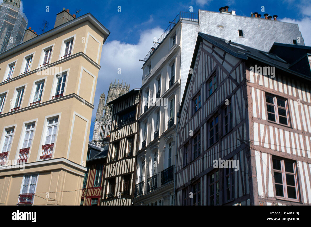 Traditional Old Buildings Rouen France Stock Photo - Alamy