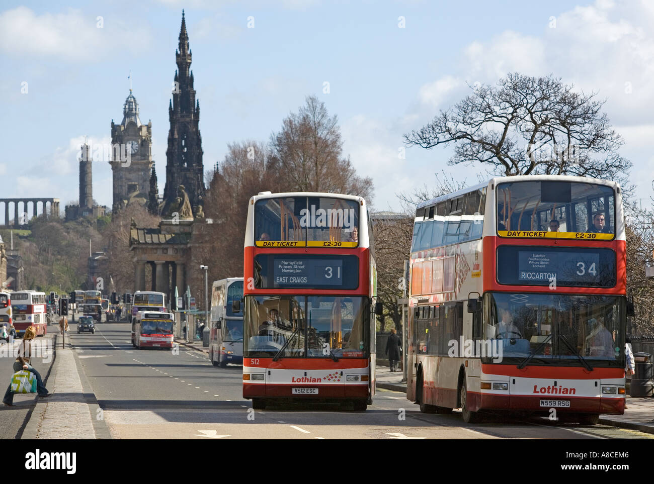 Pedestrian crossing Princes Street Edinburgh 3 Stock Photo - Alamy