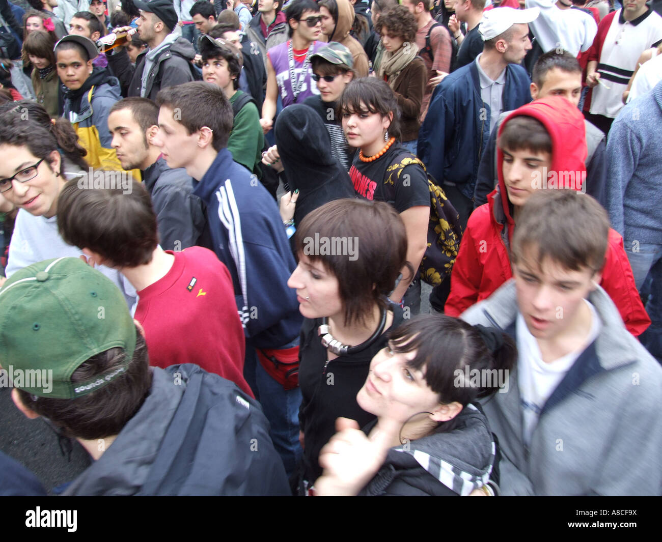 people at rally demonstration in rome Stock Photo - Alamy