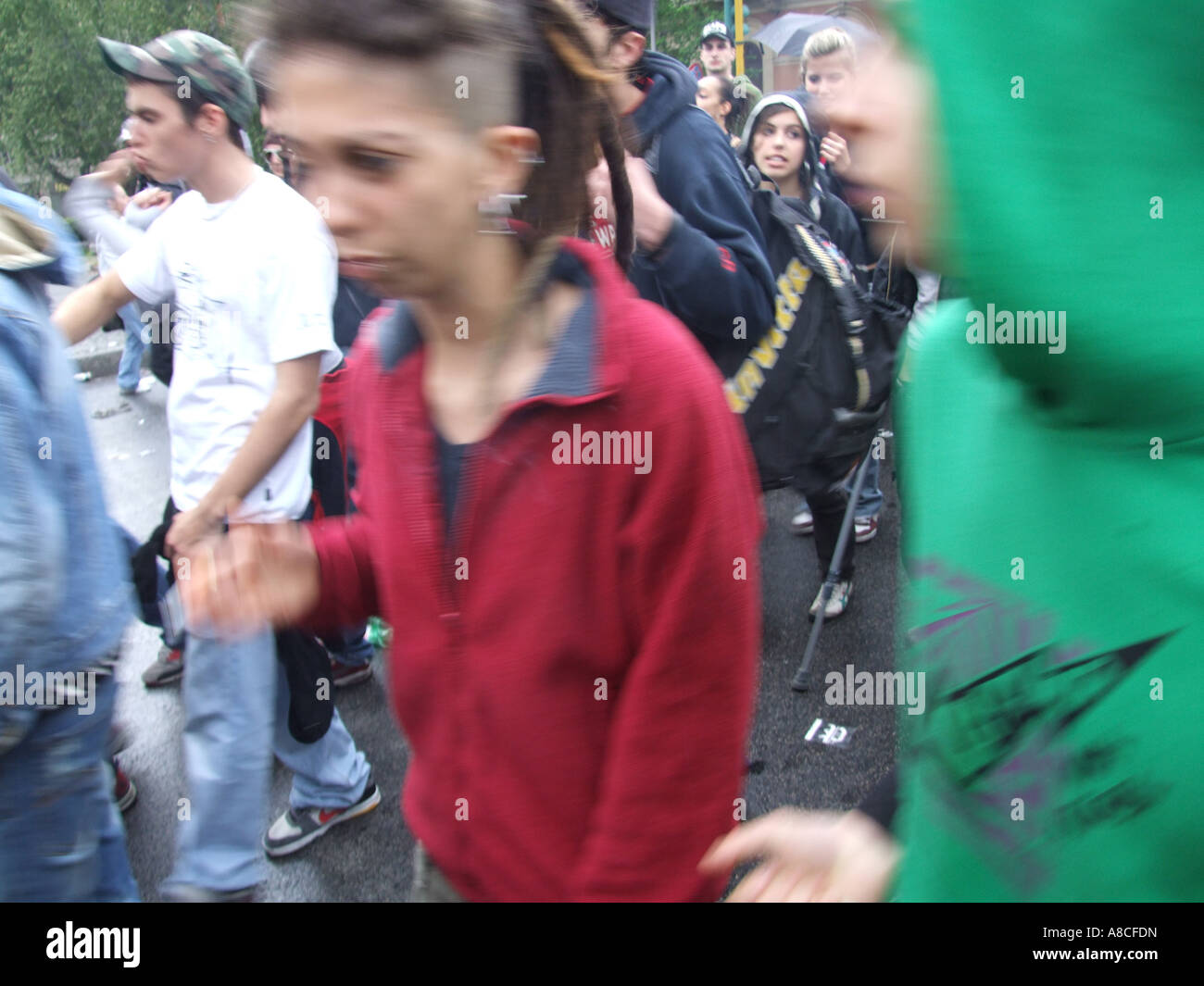 people at rally demonstration in rome Stock Photo - Alamy