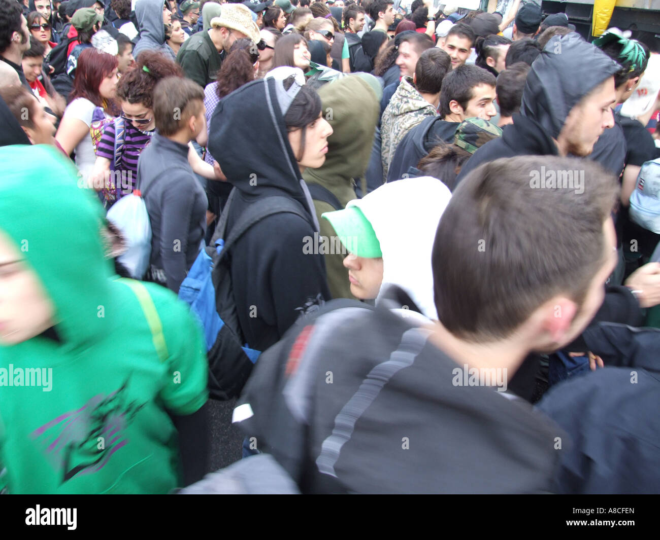 people at rally demonstration in rome Stock Photo - Alamy