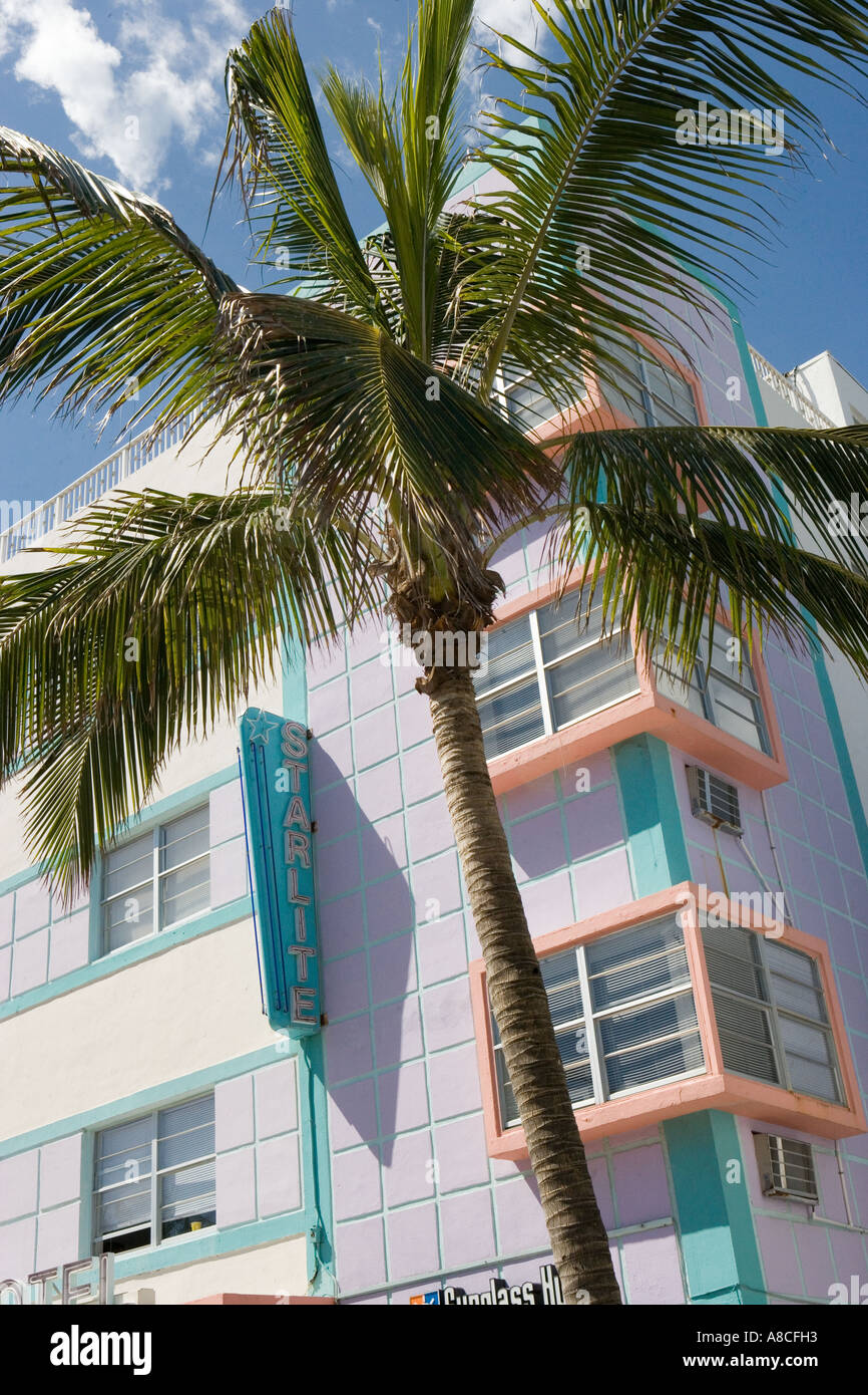 Starlite Hotel sign at South Beach, Miami, Florida, USA, on the ...