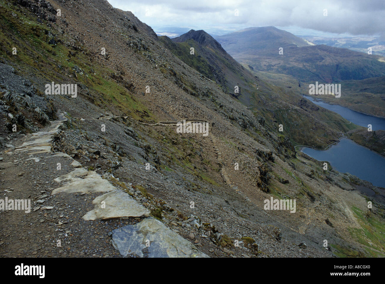 Footpath on Mount Snowdon Wales Stock Photo - Alamy
