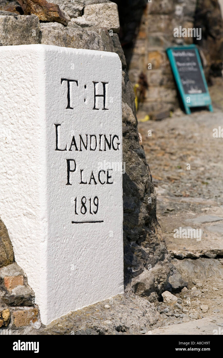 UK Lundy Island landing beach road Trinity House stone marking original ...