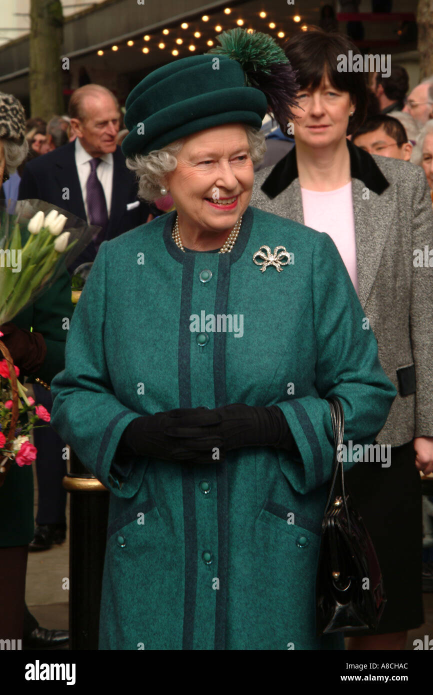 HRH Queen Elizabeth II on a walkabout during a royal visit to ...