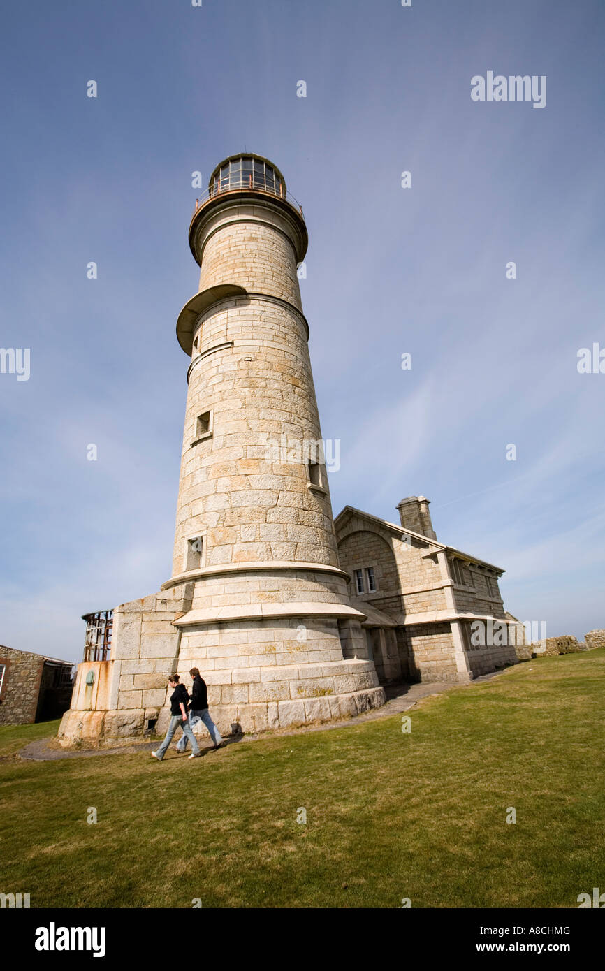 UK Lundy Island old lighthouse Stock Photo - Alamy