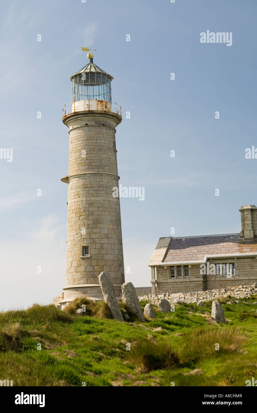 UK Lundy Island ancient Christian headstones in old cemetery by old ...