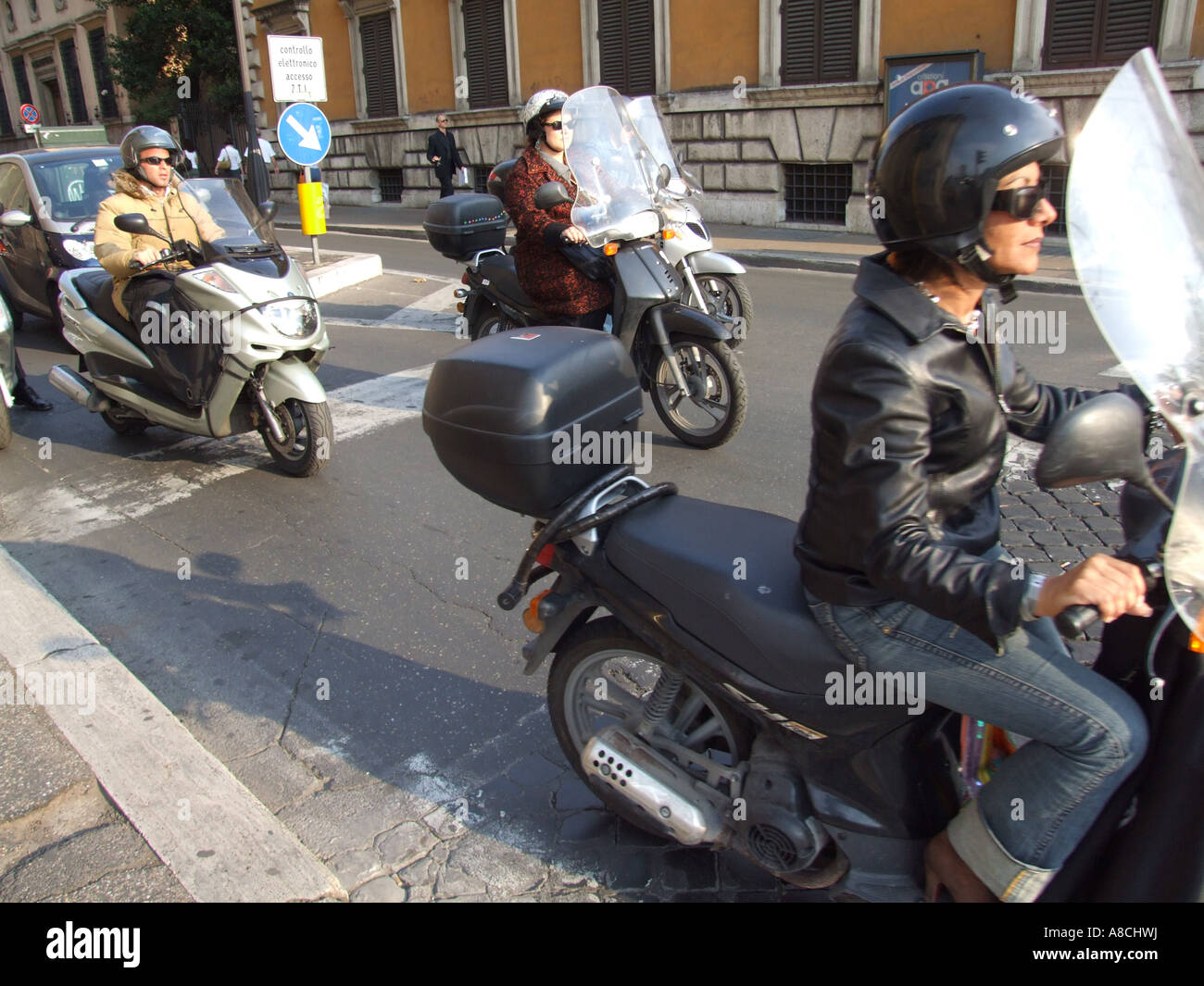 scooters in rome Stock Photo - Alamy