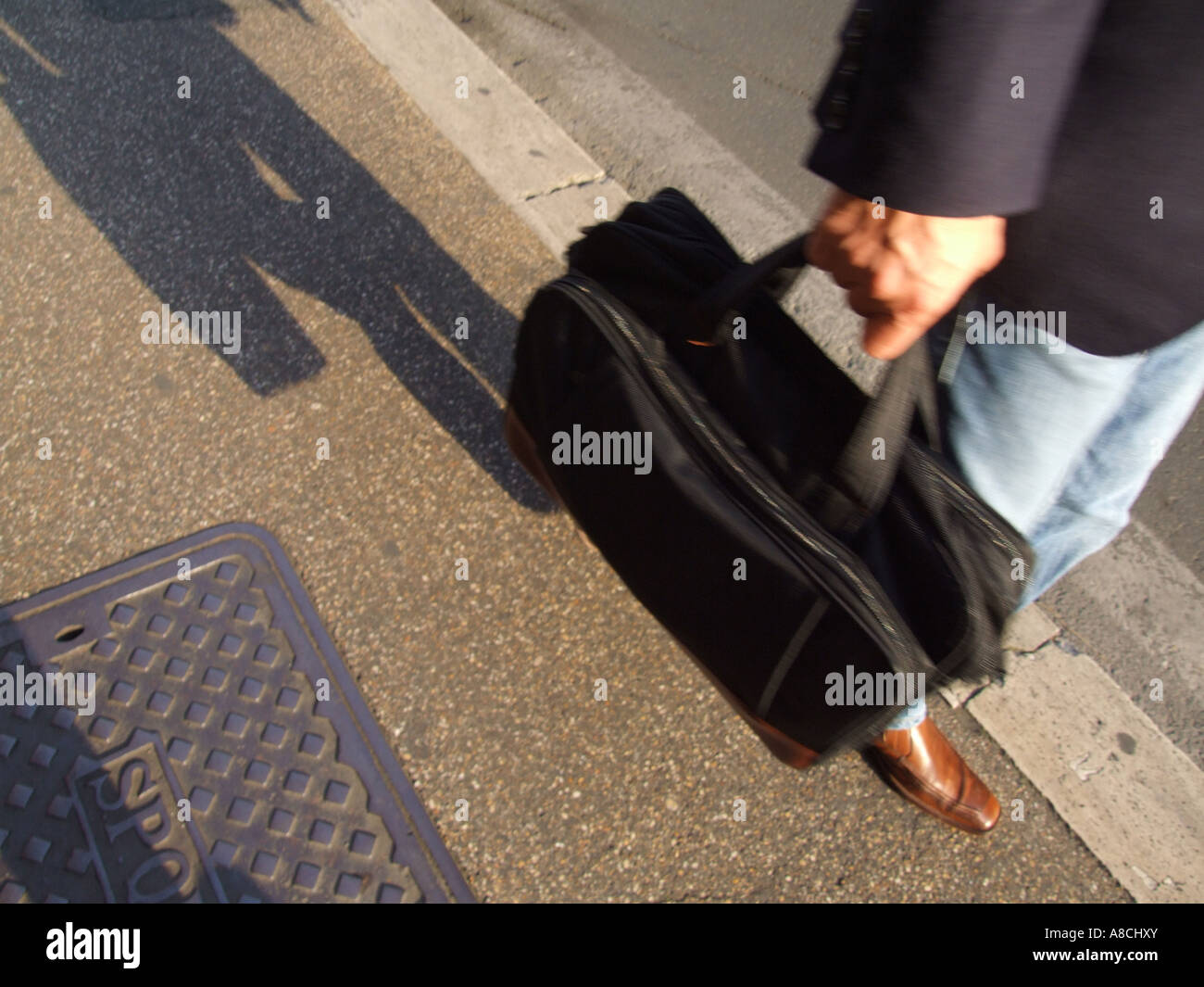commuter in town Stock Photo - Alamy