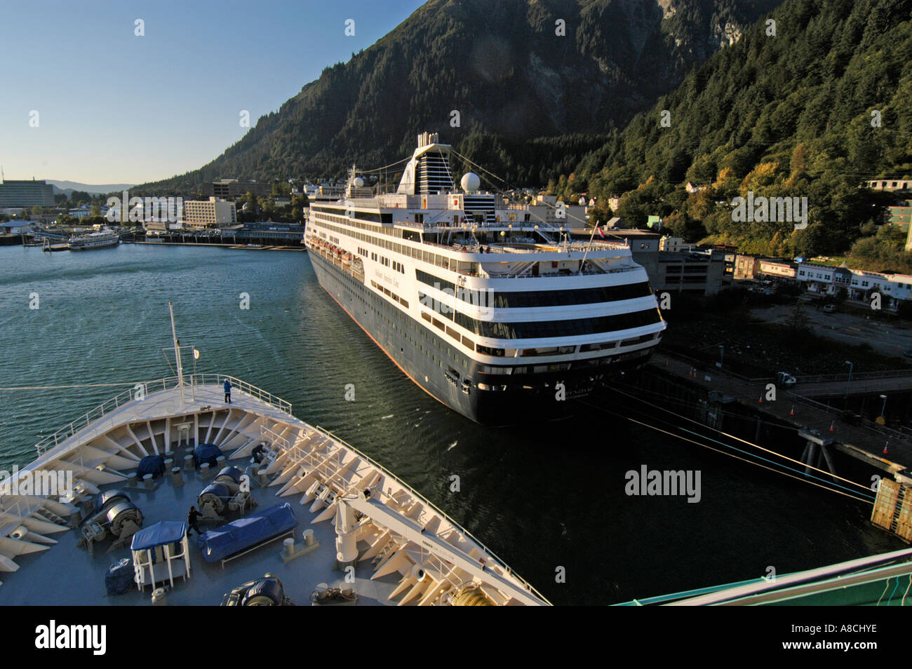 Cruise ships at the Port of Juneau Alaska United States Stock Photo - Alamy