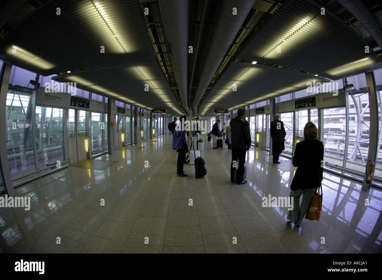 Skytrain duesseldorf international airport germany hi-res stock ...