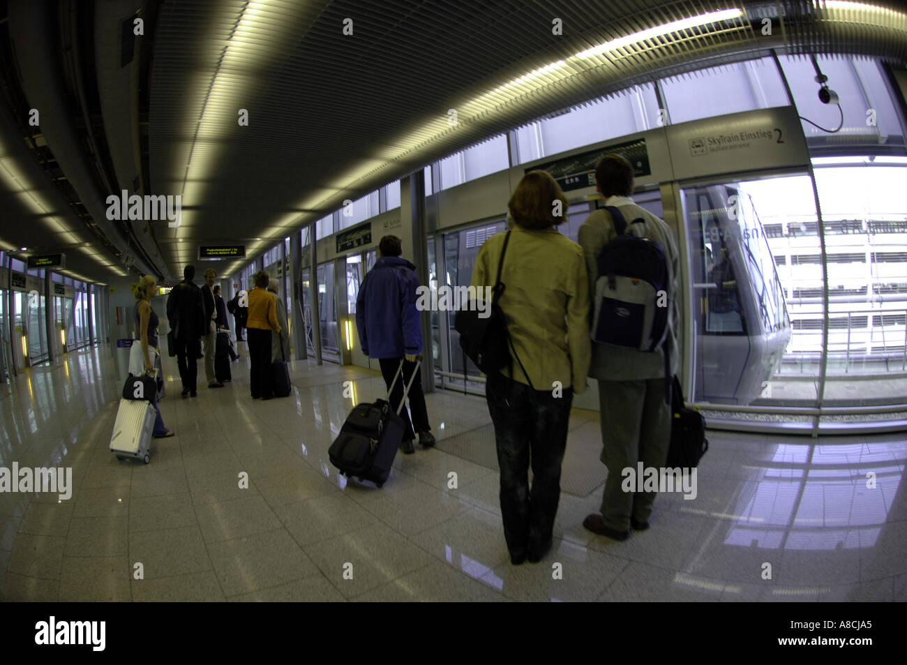 Skytrain duesseldorf international airport germany hi-res stock ...