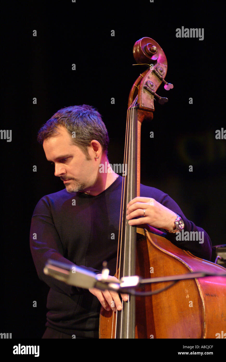 Double bass player bassist jazz hi-res stock photography and images - Alamy