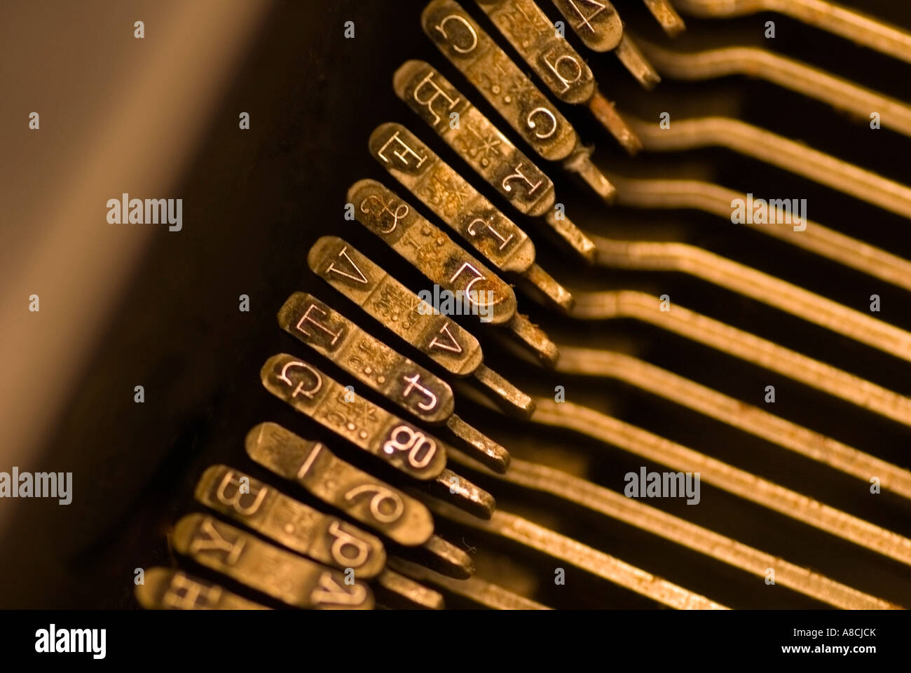 Retro Style antique Typewriter Hammers Stock Photo - Alamy