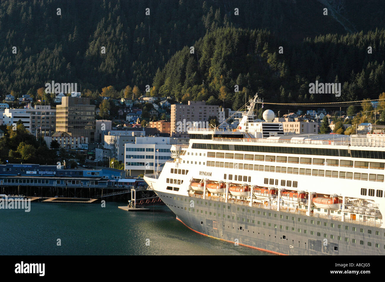 Cruise ship at the Port of Juneau Alaska United States Stock Photo - Alamy