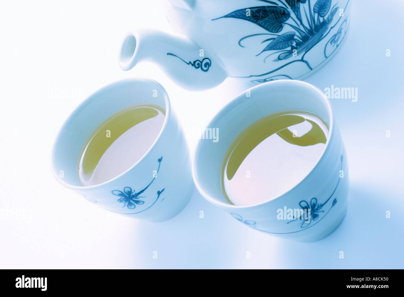 Chinese Tea Pot and Cups of Chinese Tea Stock Photo - Alamy