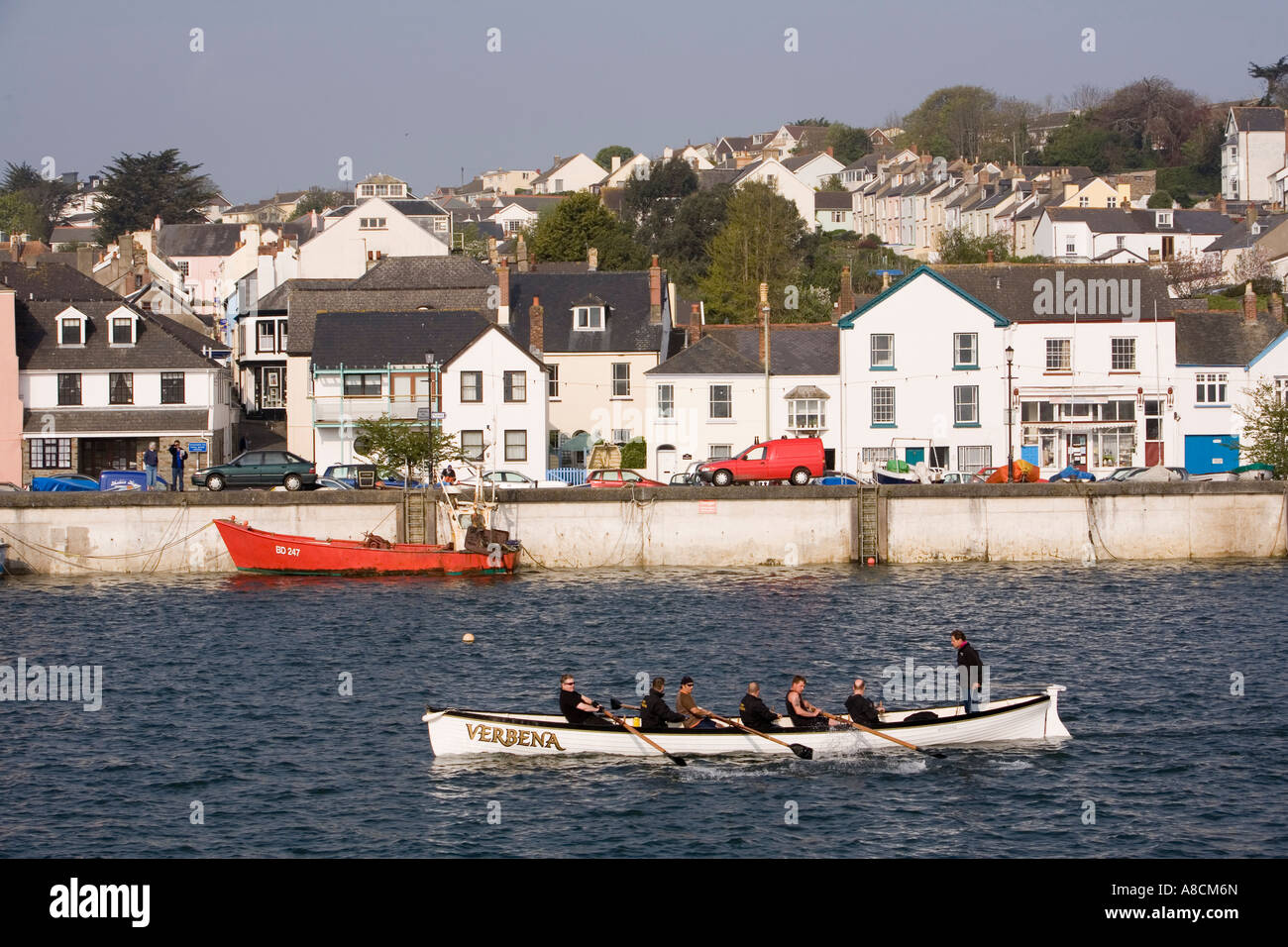 UK Devon Appledore racing gig Verbana passing Lundy Island boat MS ...