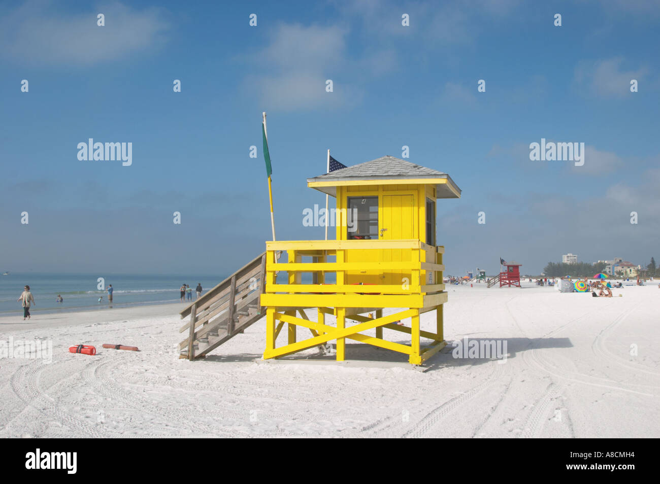 LIFEGUARD STAND AT SIESTA KEY PUBLIC BEACH ON SIESTA KEY IN SOUTHWEST ...