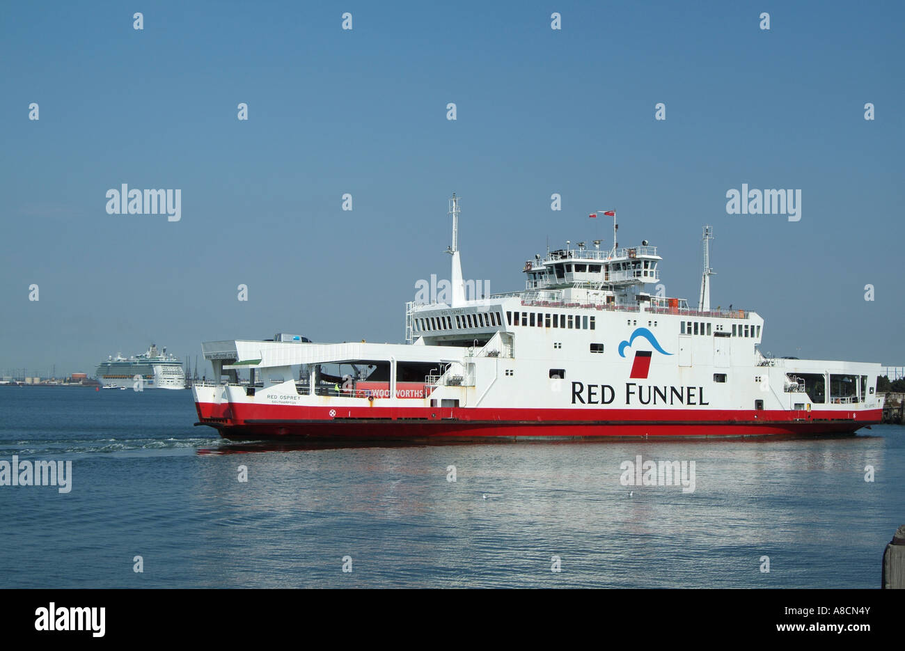 Red Osprey RoRo ferry a ship of the Red Funnel company fleet ...