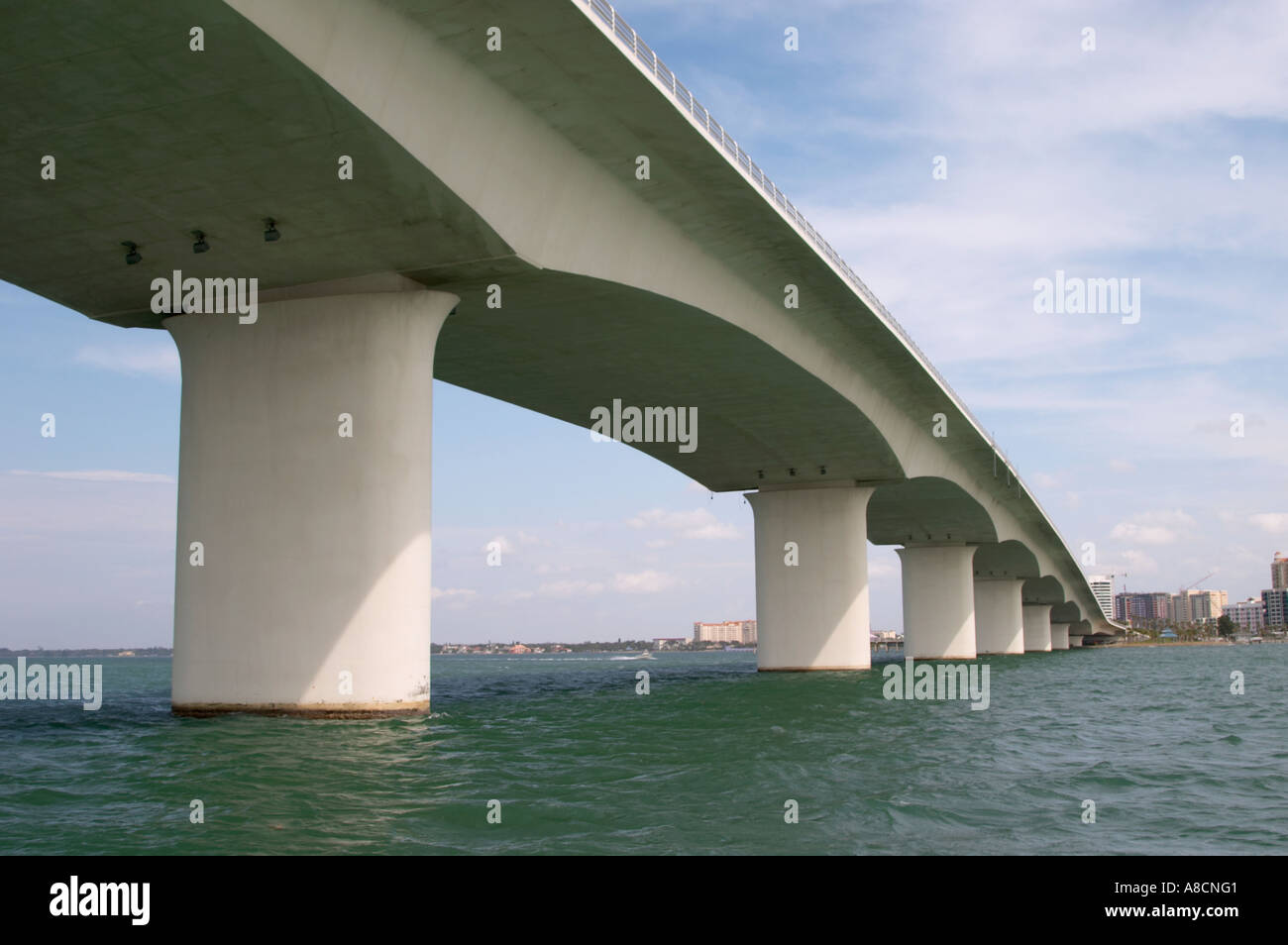 JOHN RINGLING BRIDGE OVER SARASOTA BAY CONNECTING MAINLAND SARASOTA ...