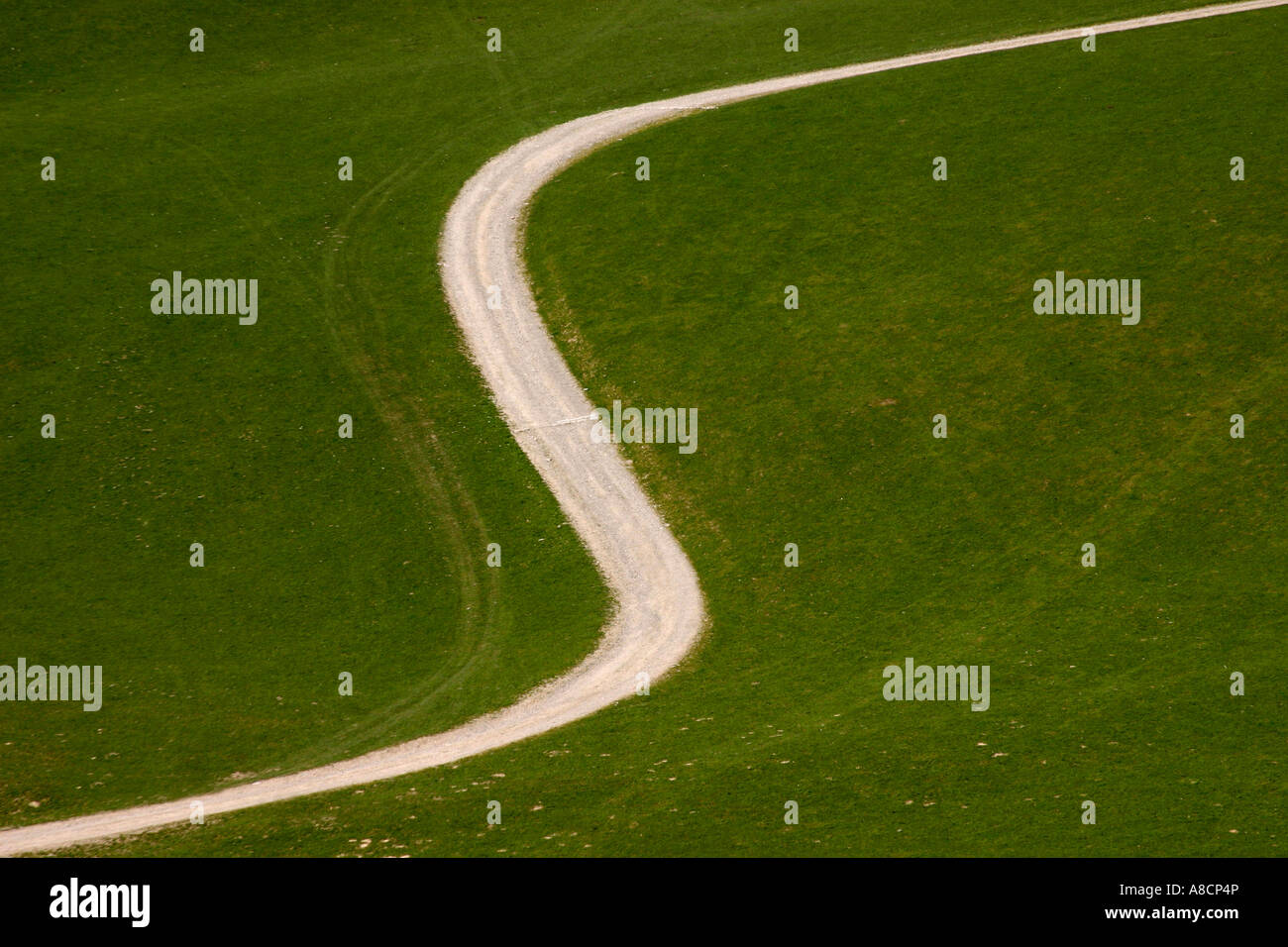 path in field making letter s shape Stock Photo - Alamy