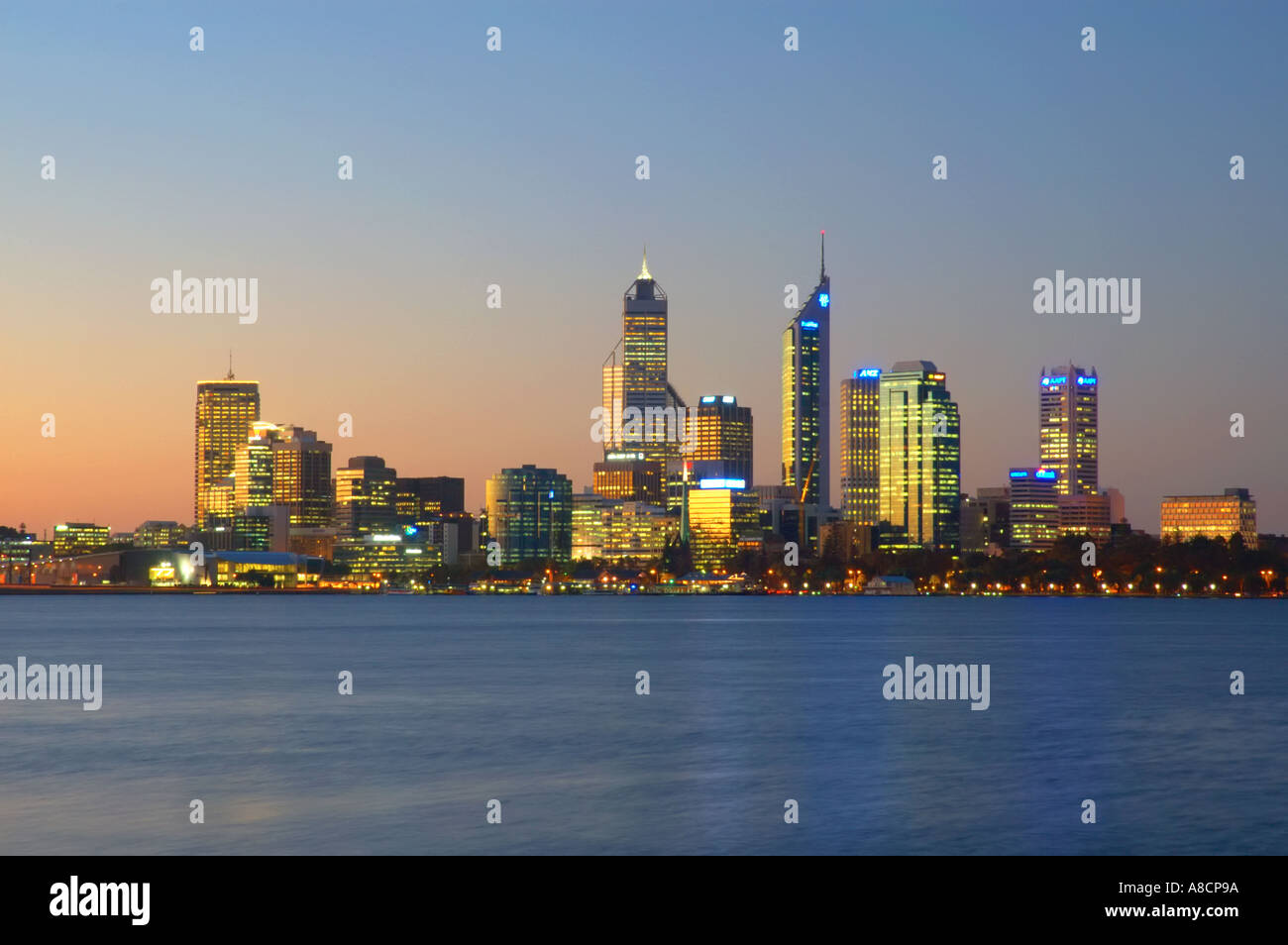Western Australia Perth Skyline of Central Business District downtown ...