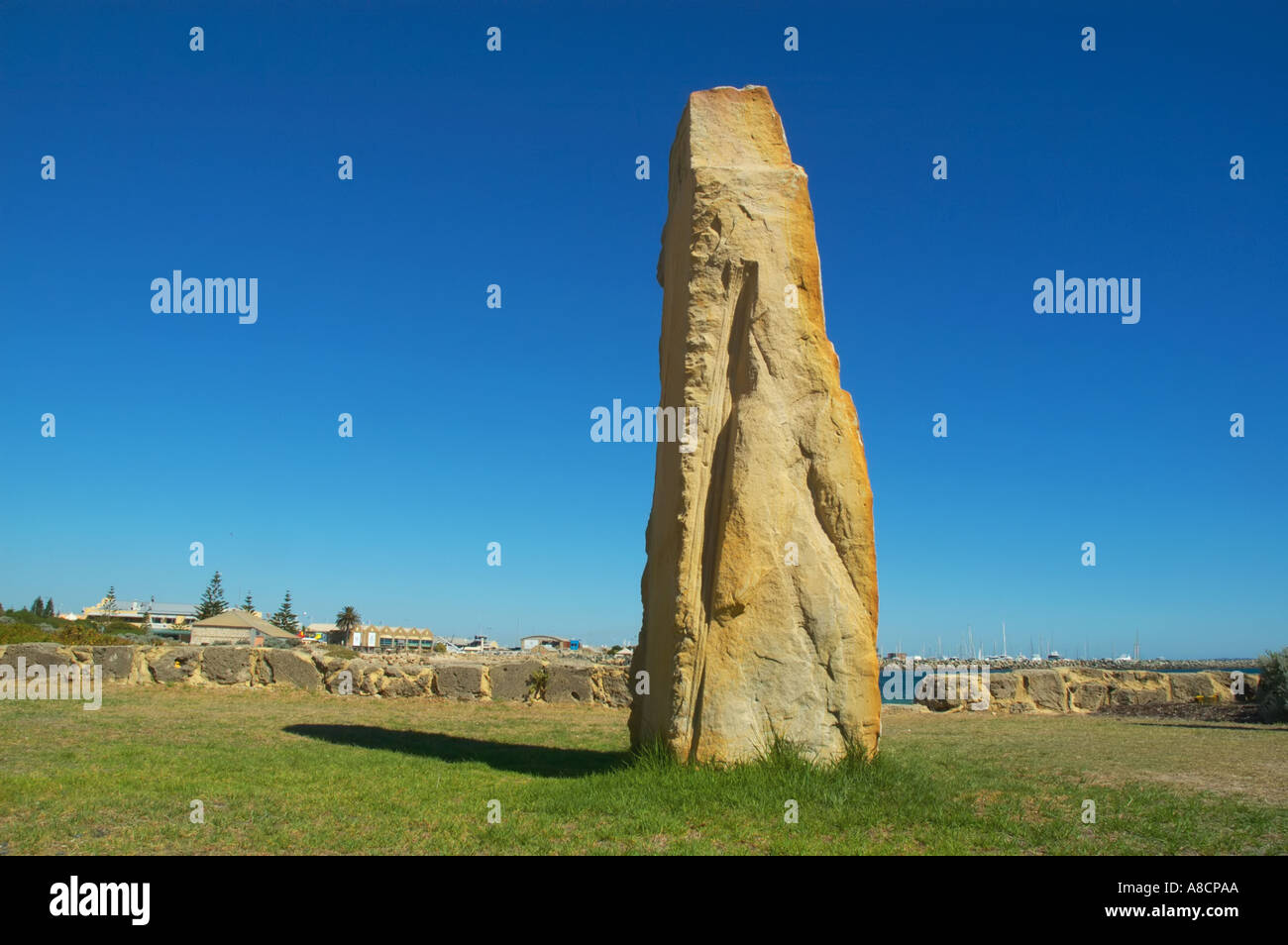 Western Australia Perth Fremantle near harbor Tall monolithic sculpture ...