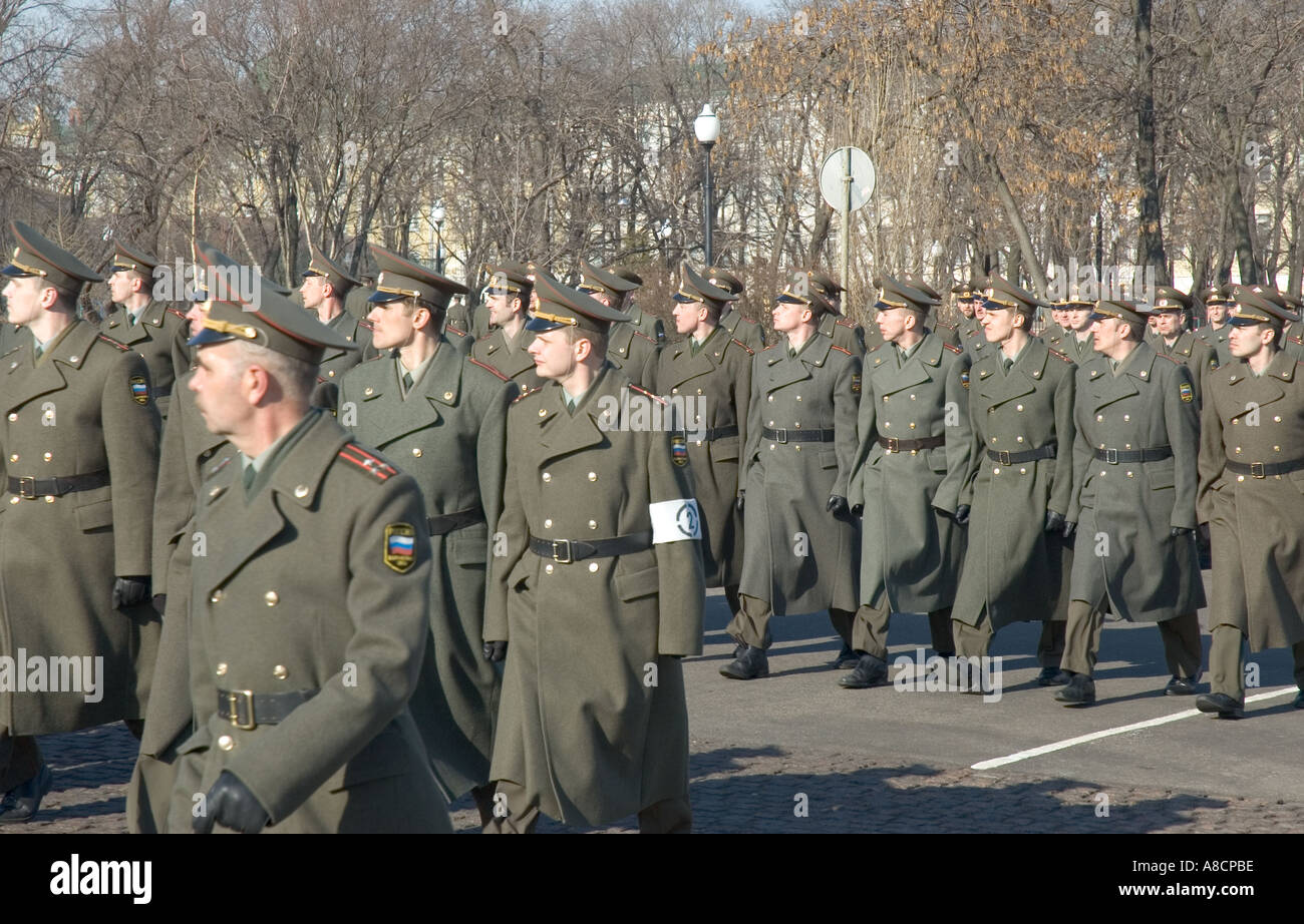 Soldiers practicing in April for the May Day parade Stock Photo - Alamy