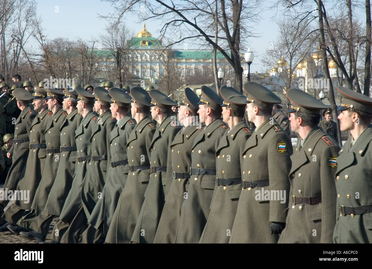 Ground Forces of the Russian Federation rehearse for a military parade in Moscow Stock Photo - Alamy