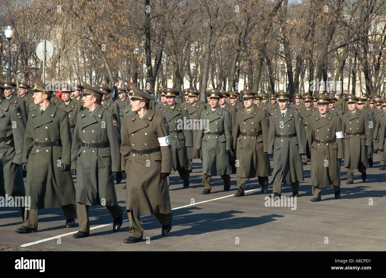 Russian soldiers in Moscow Stock Photo - Alamy